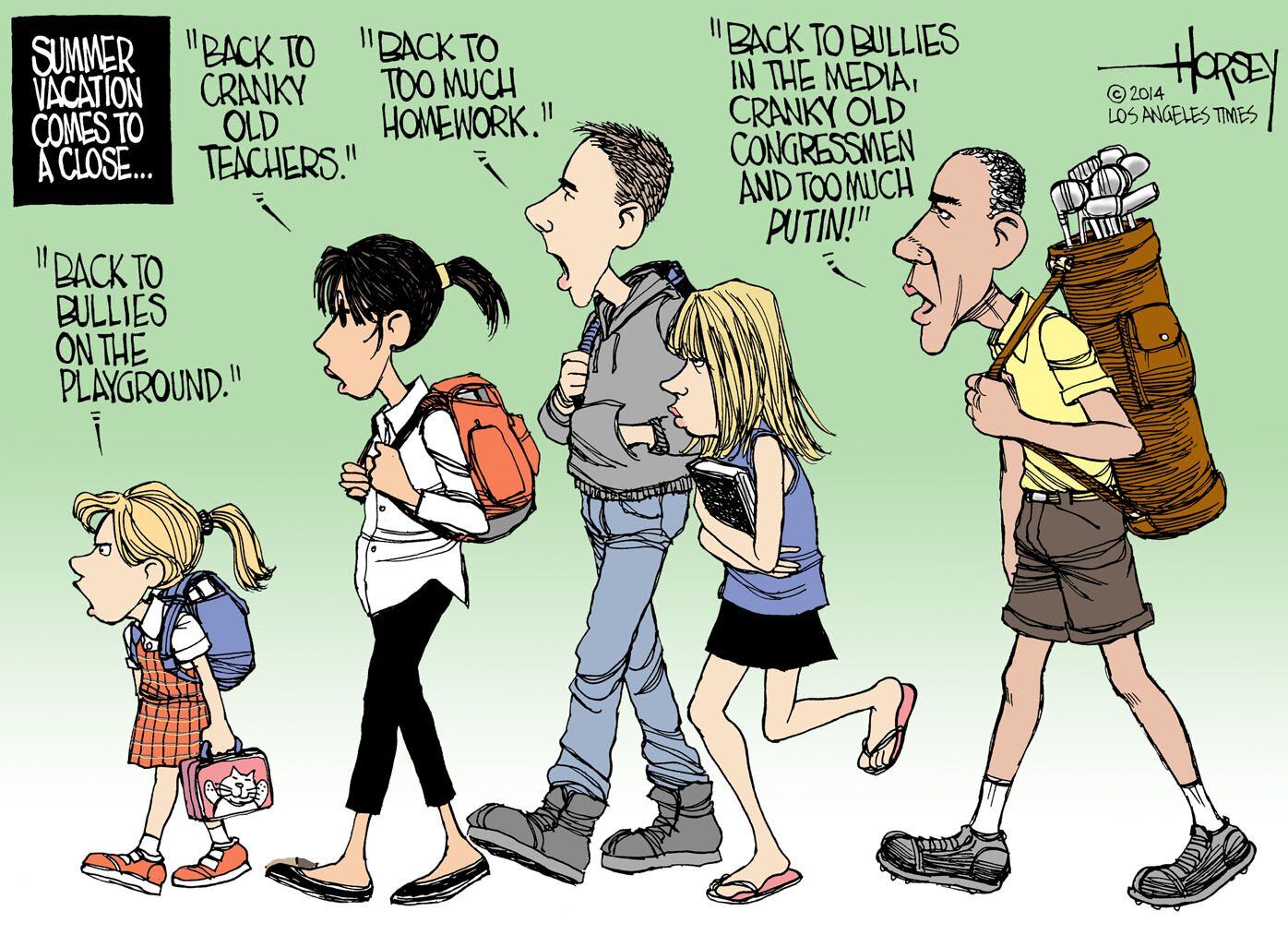 Too Much Homework Cartoon